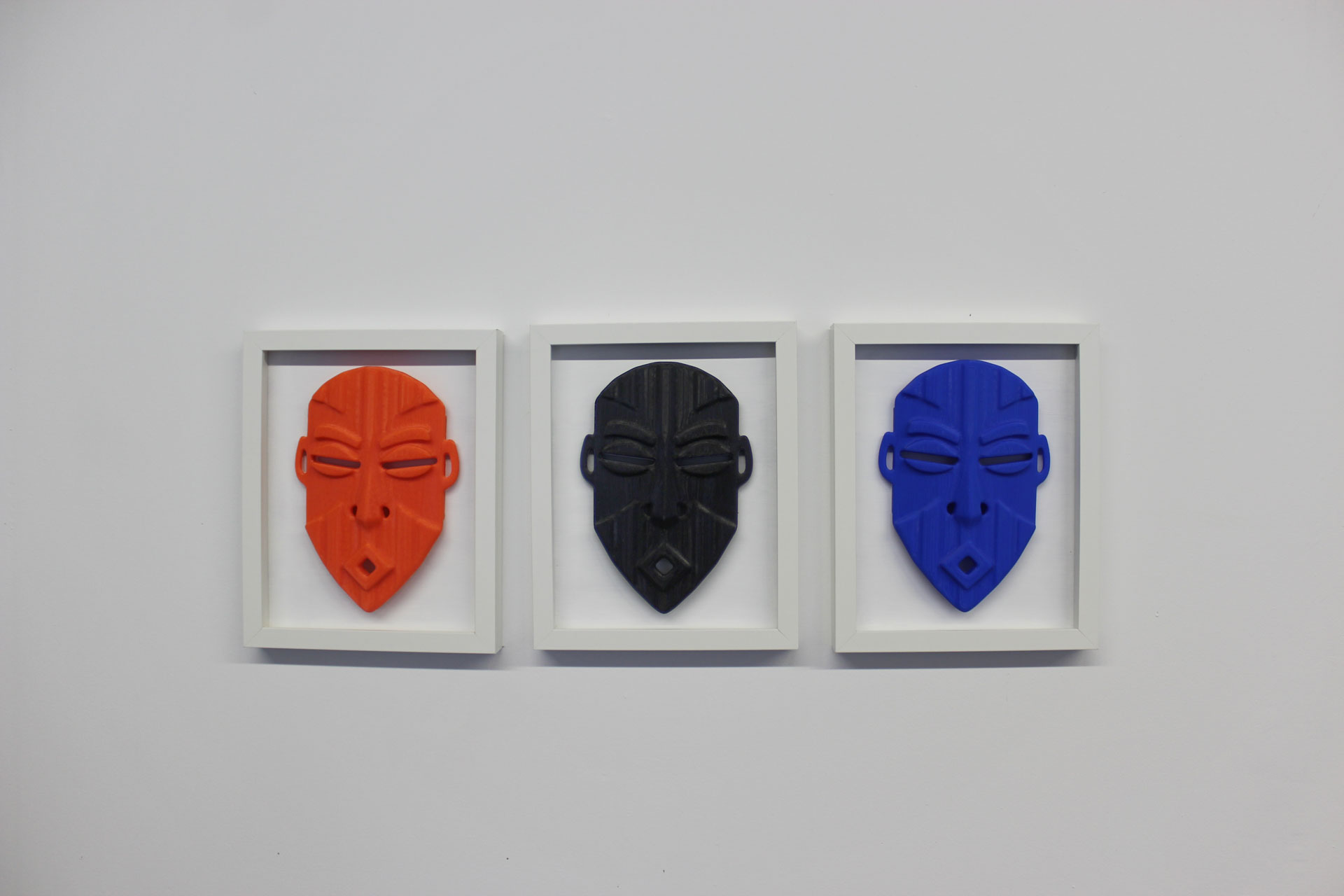Egun - 3D Ancestor Mask [Blue, Black & Orange] | 54 Kingdoms